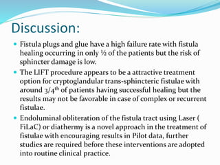 Management of fistula of ano. | PPTX