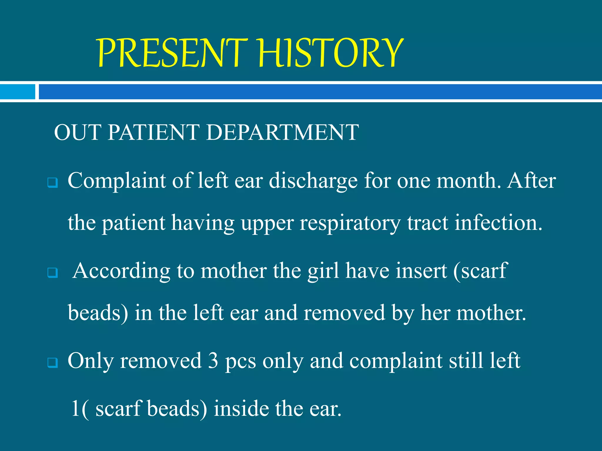 Management of foreign body in ear | PPTX
