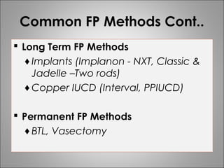Management of fp side effects2 | PPT