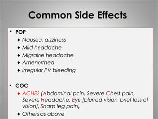 Management of fp side effects2 | PPT