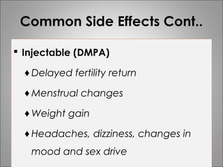 Management of fp side effects2 | PPT