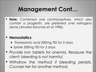 Management of fp side effects2 | PPT