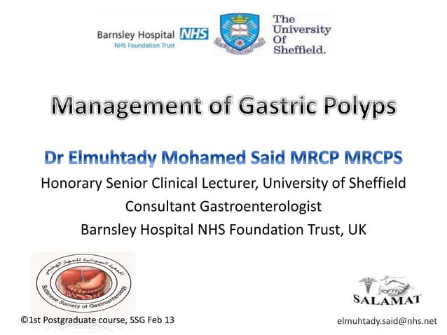 Management of gastric polyps | PPTX