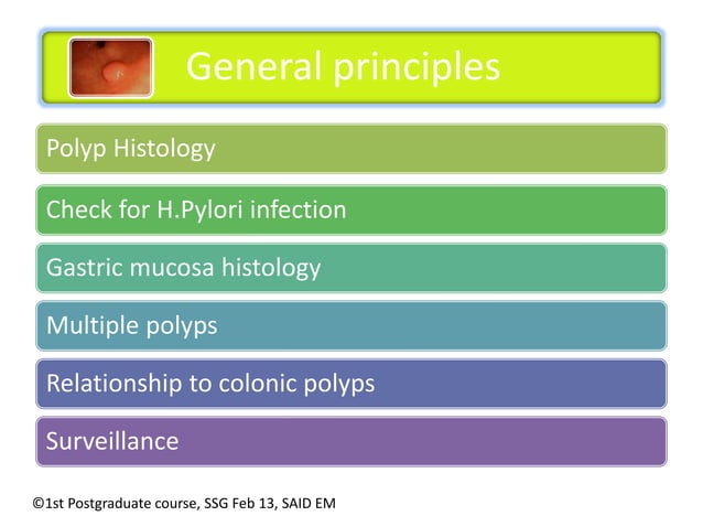 Management of gastric polyps | PPTX