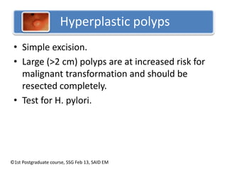 Management of gastric polyps | PPTX