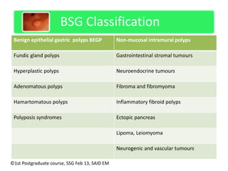 Management of gastric polyps | PPTX