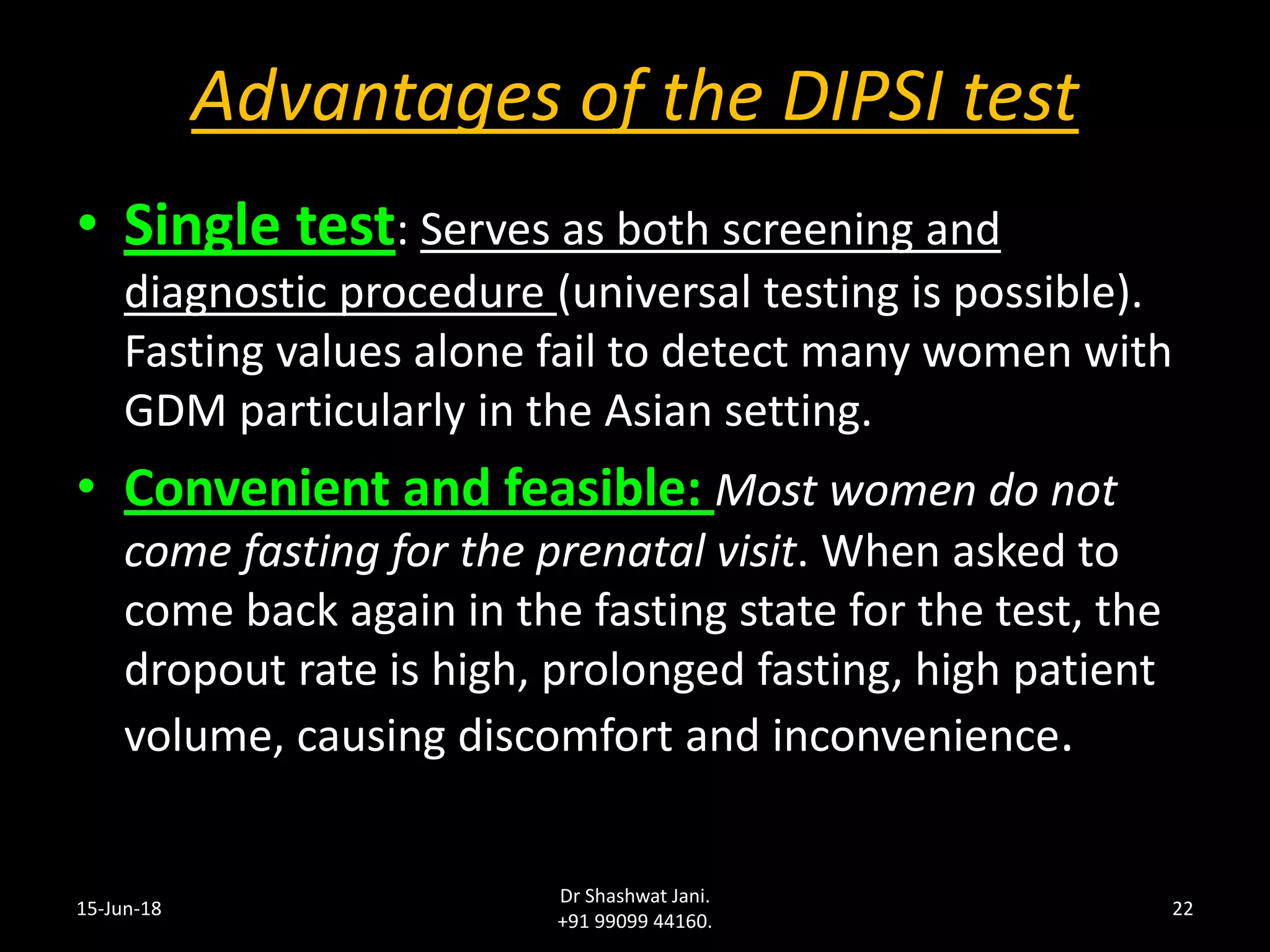 MANAGEMENT OF GESTATIONAL DIABETES MELLITUS BY DR SHASHWAT JANI | PDF
