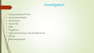 Management of goiter | PPTX