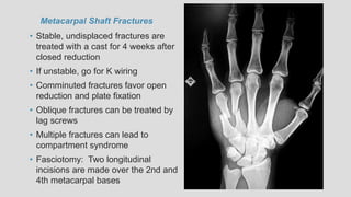 Management of hand and wrist fractures | PPTX