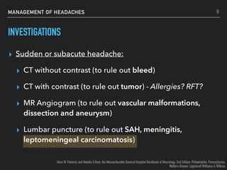 Management of Headaches - An evidence based approach | PDF