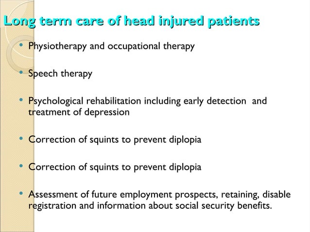Management of head injury in surgical setting | PPT