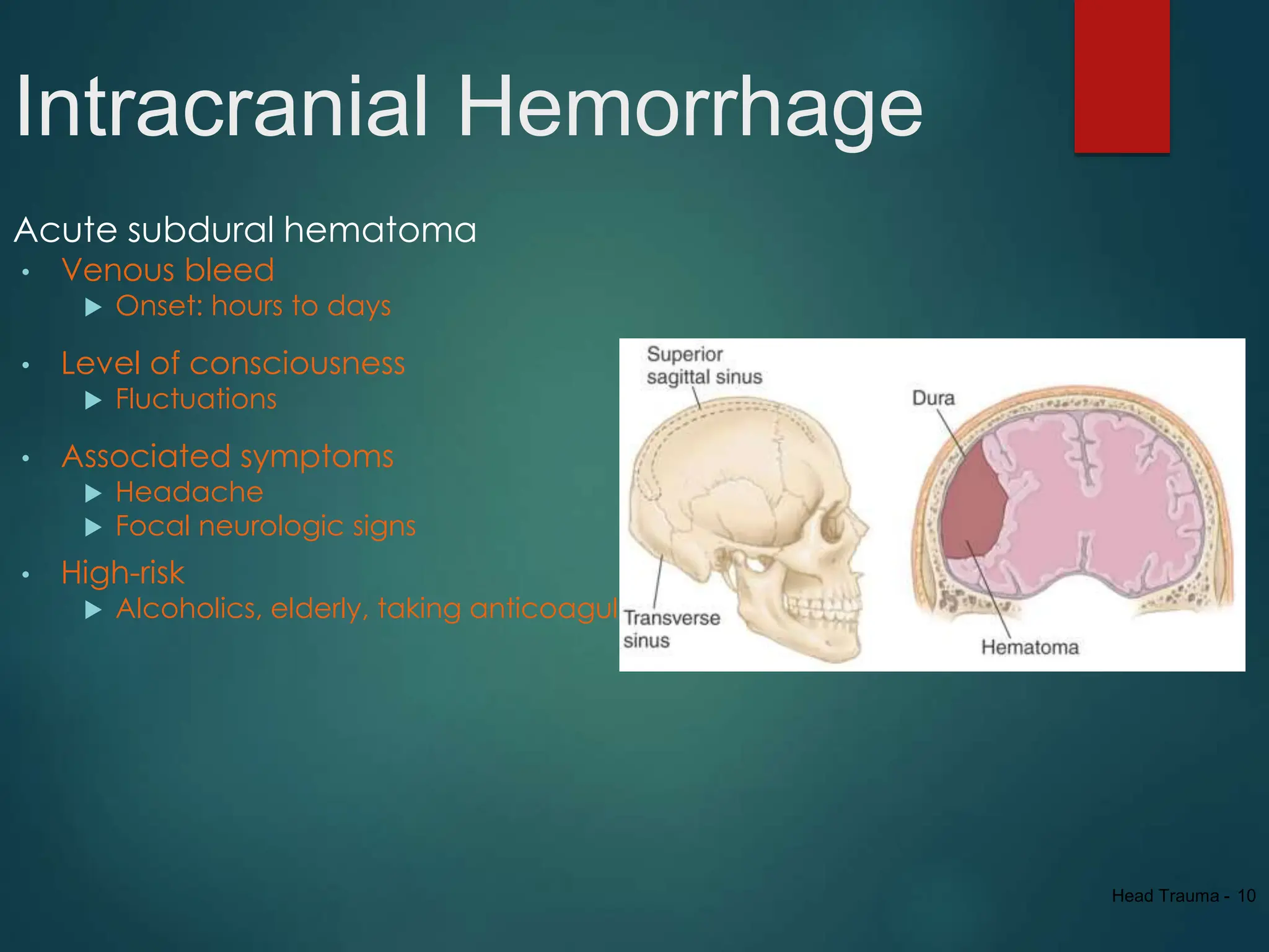 management of head trauma.ppt for medical students | PPT