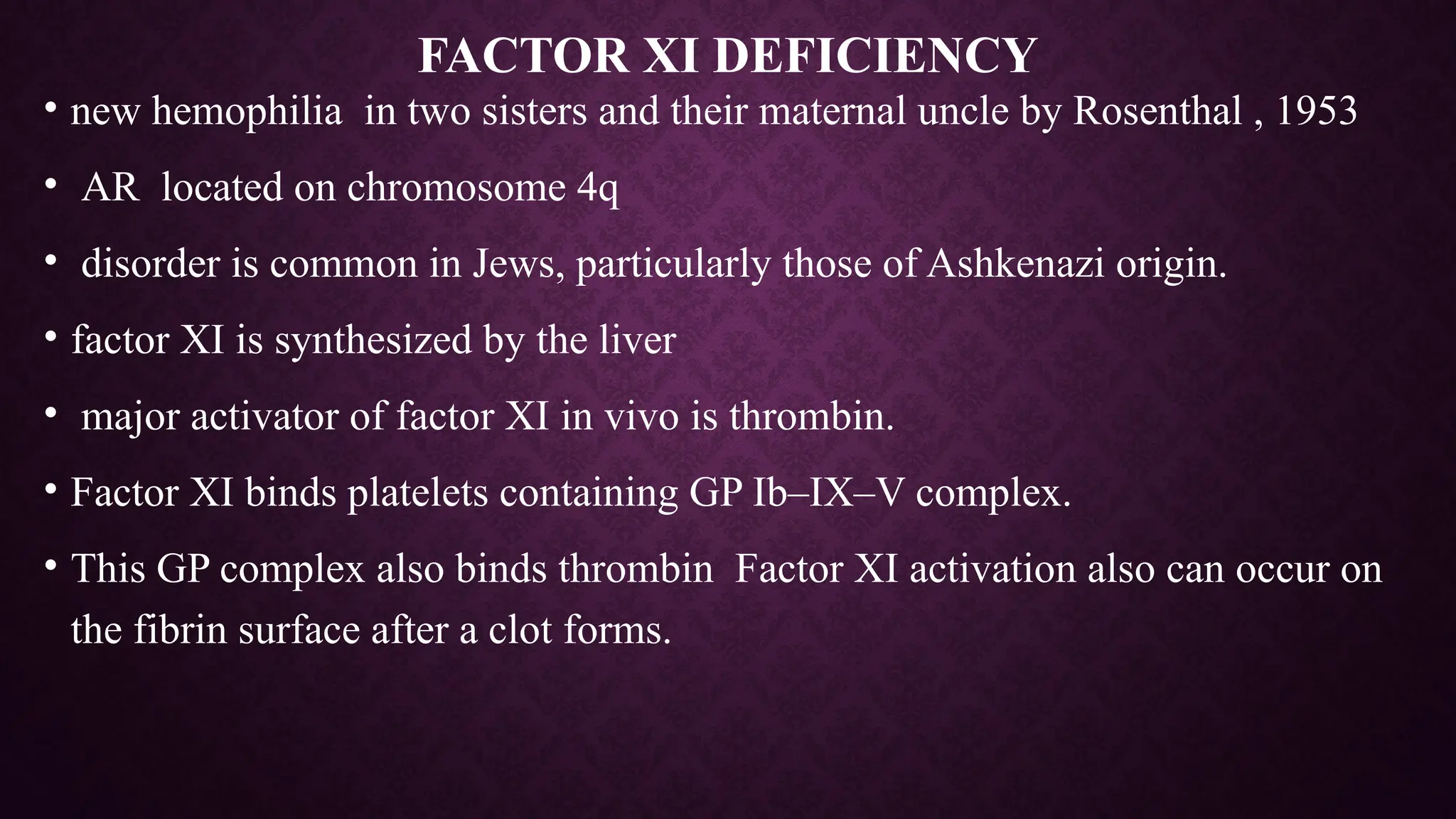 Management of hemophilia factor 8 deficiency | PPTX
