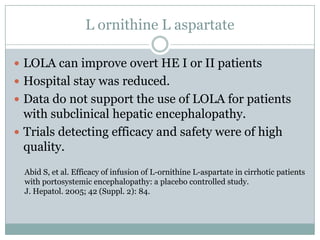 Management of hepatic encephalopathy | PPTX