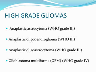 HIGH GRADE GLIOMA MANAGEMENT | PPTX