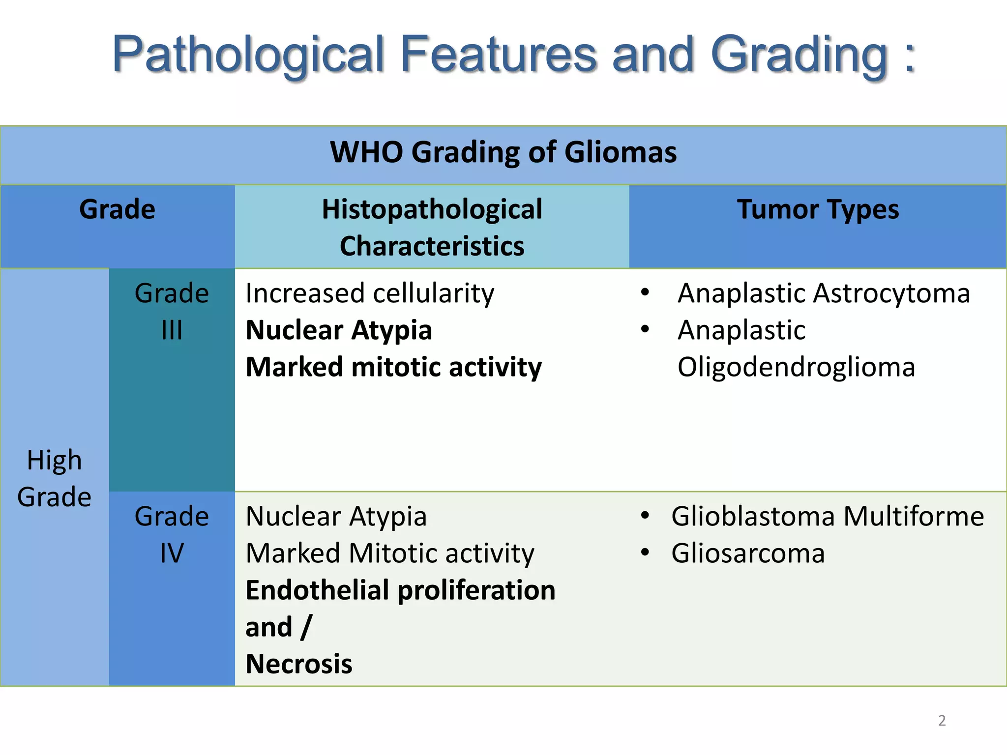 Management of high grade glioma | PPTX