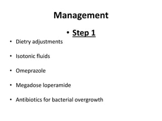 Management of high output stomas | PPTX