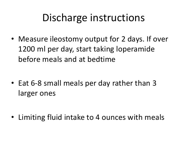 Management of high output stomas