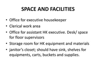 Management of housekeeping services in hospitals | PPTX