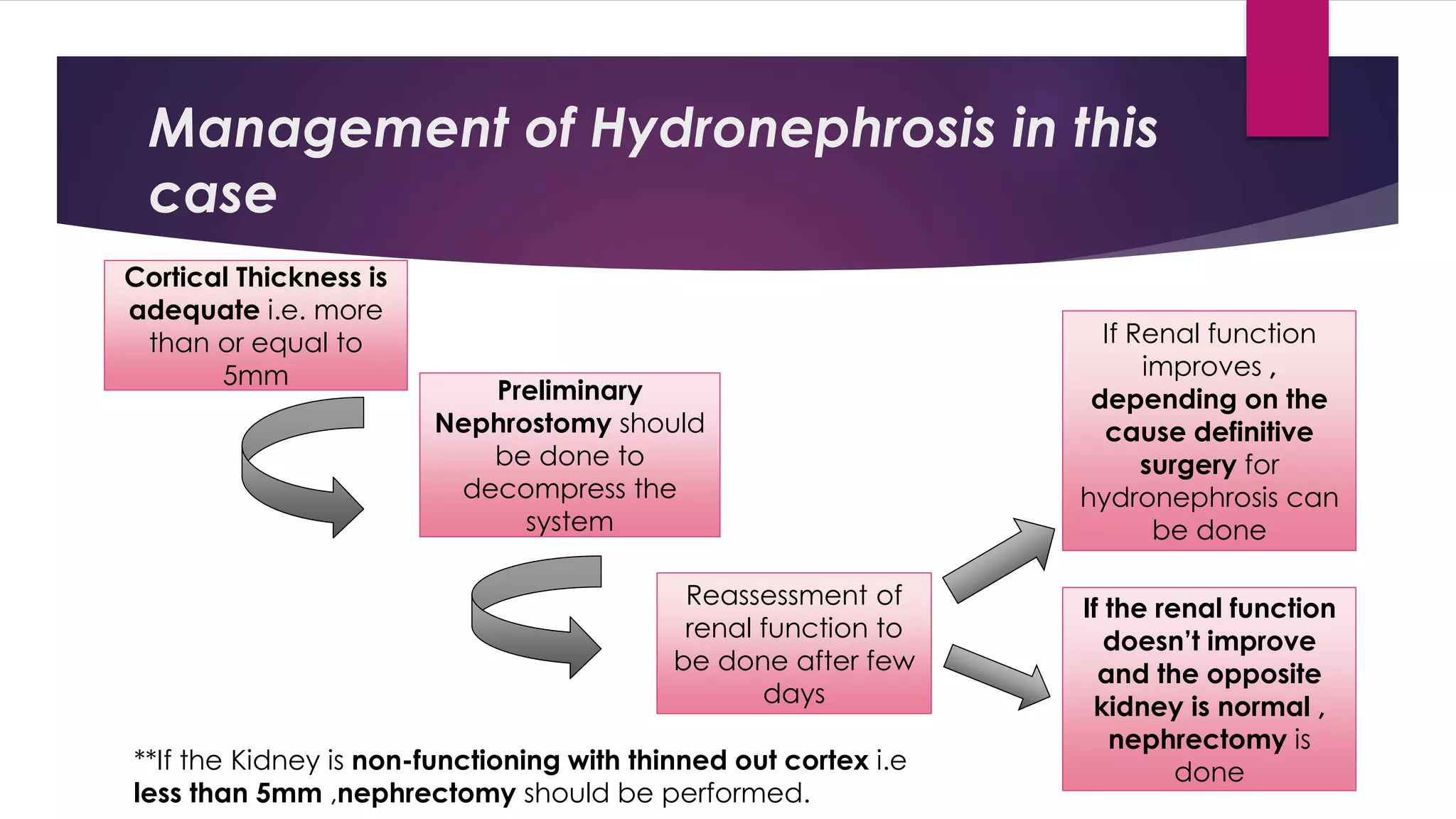 Management of hydronephrosis | PPTX