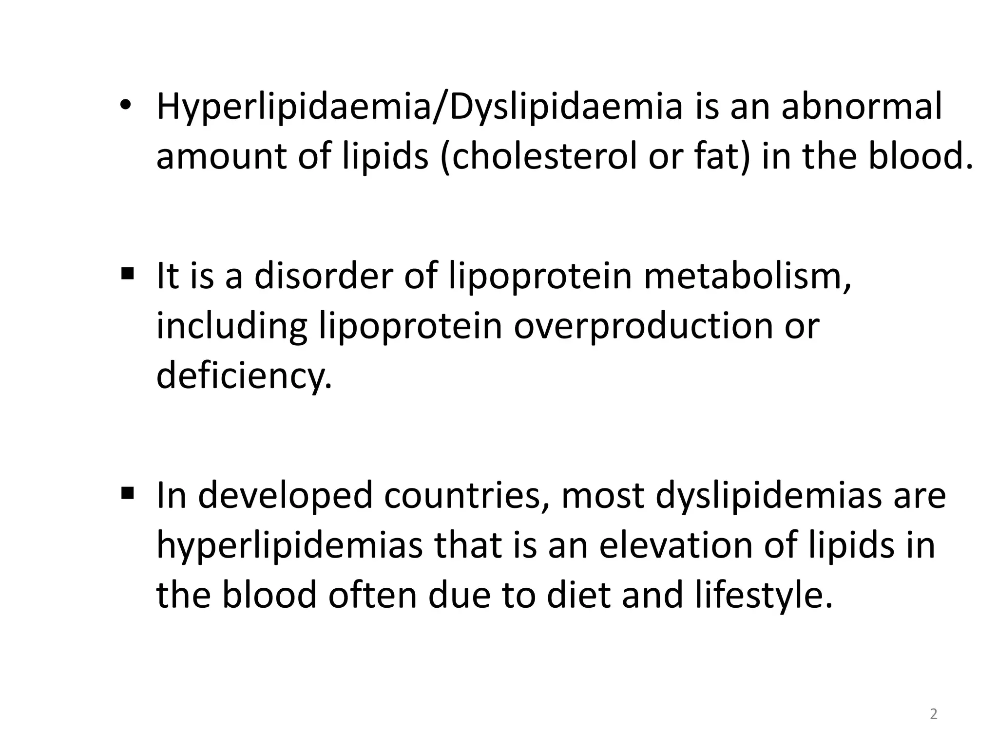 Management of Hyperlipidemia | PPTX