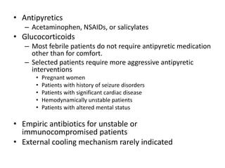 Management of hyperpyrexia | PPTX