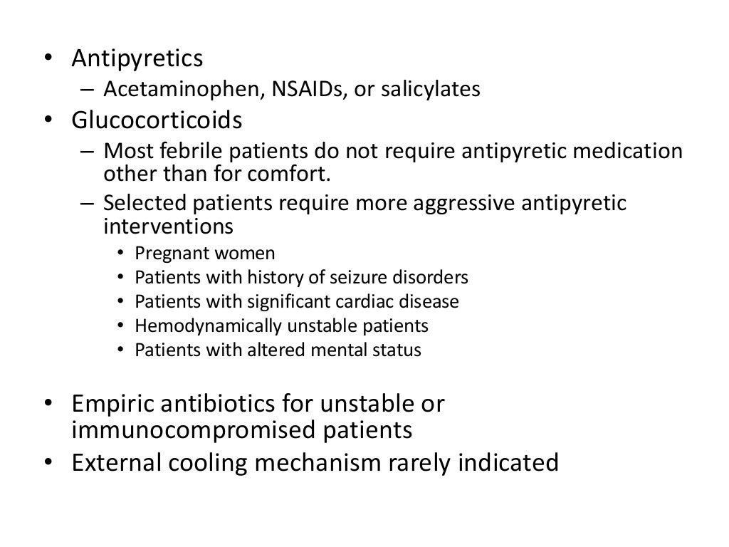 Management of hyperpyrexia