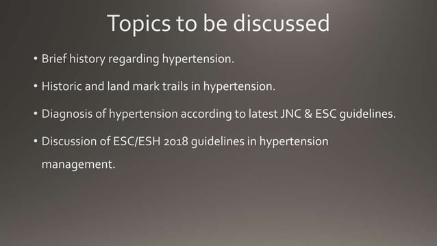 Hypertension Management - ESC/ESH 2018 guidelines | PPTX | Heart and ...