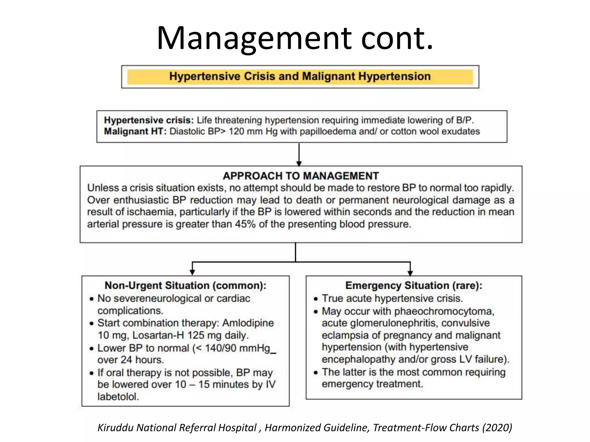 Management of hypertension and hypertensive emergencies | PPTX