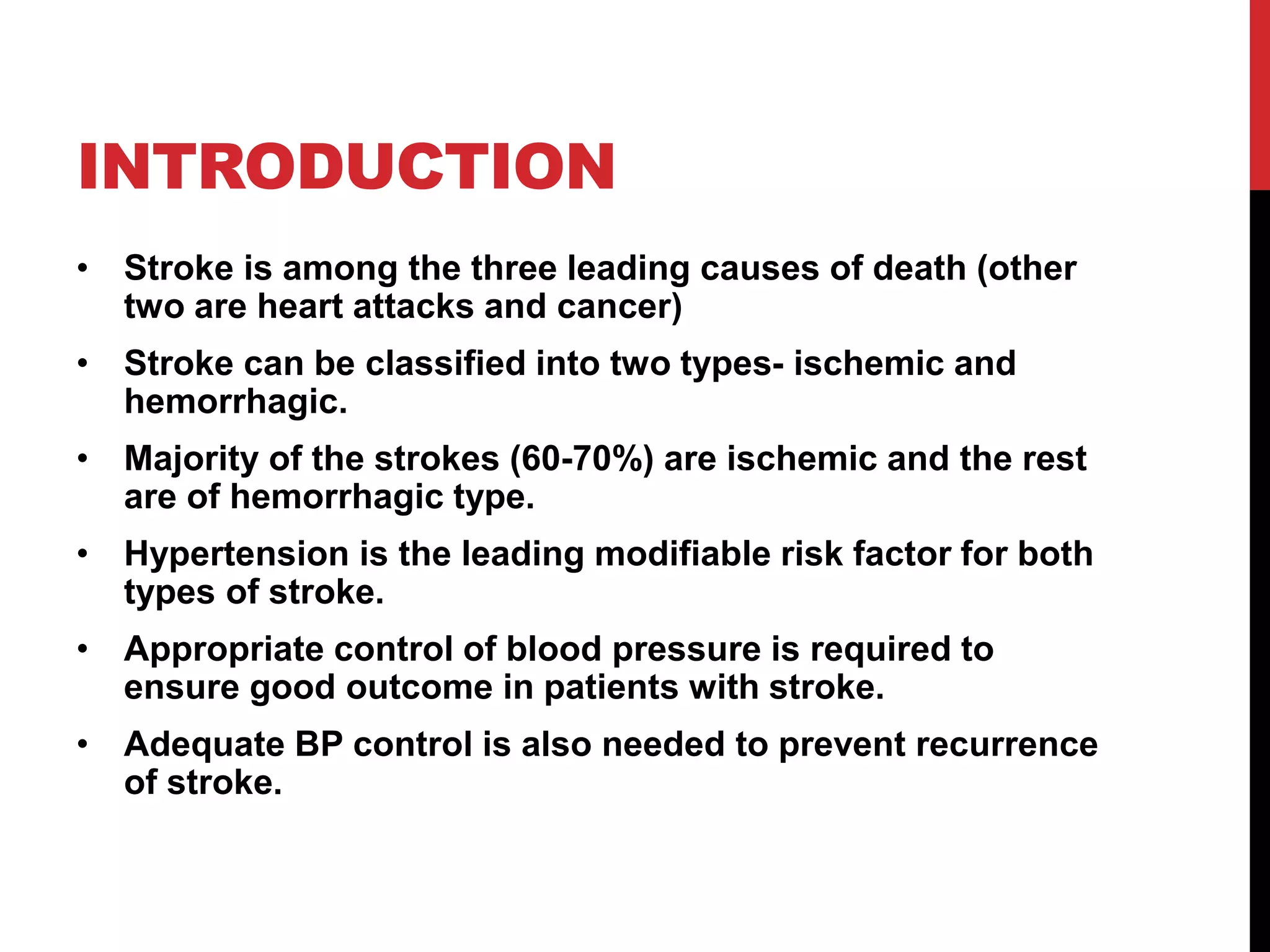 Management of hypertension in acute stroke | PPTX