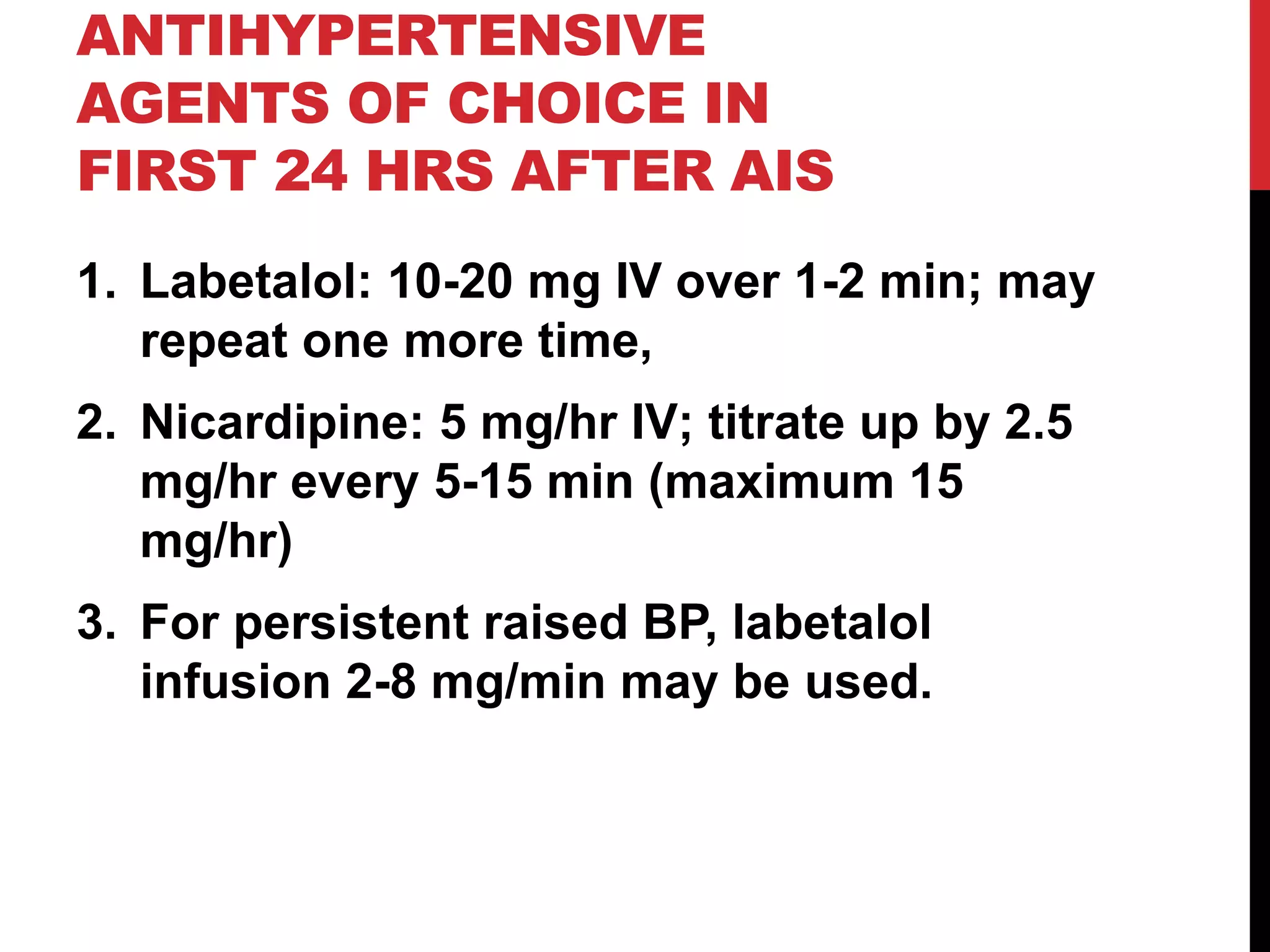Management of hypertension in acute stroke | PPTX