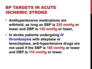 Management of hypertension in acute stroke | PPTX