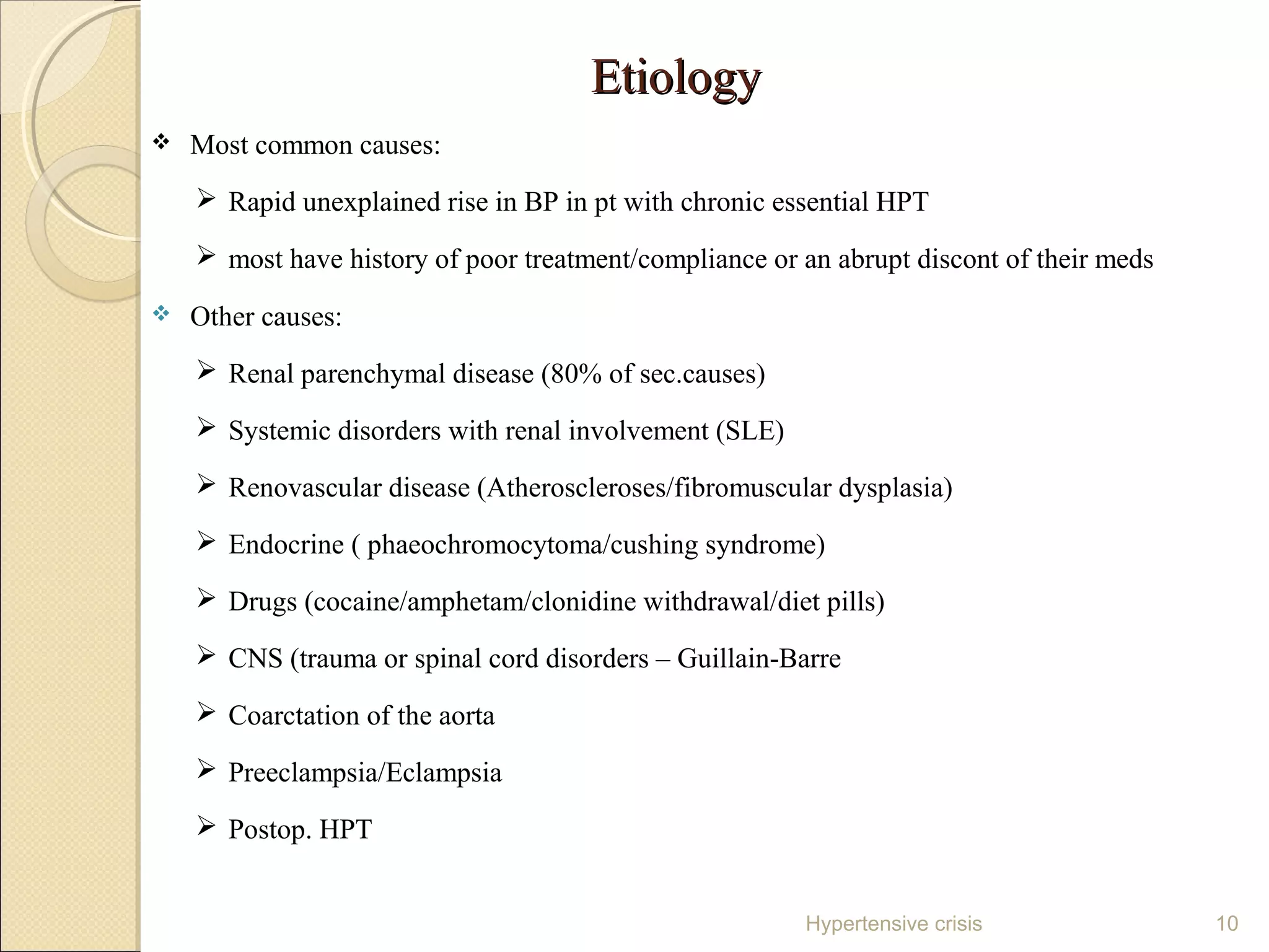 Management of hypertensive crisis | PPT