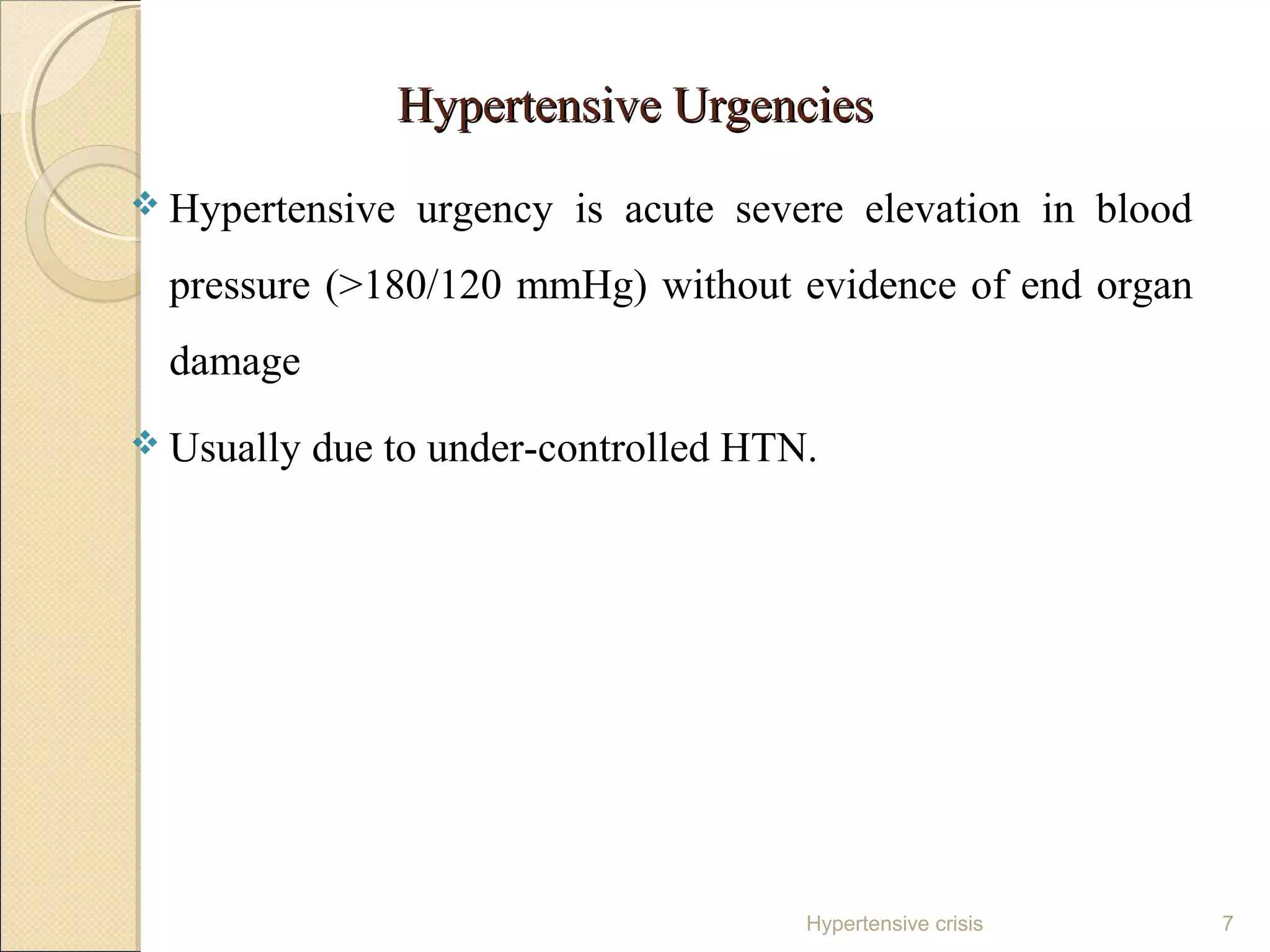 Management of hypertensive crisis | PPT