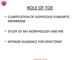 Management of hypertrophic cardiomyopathy | PPT