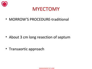 Management of hypertrophic cardiomyopathy | PPT