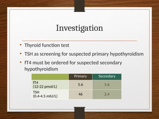 Management and approach of Hypothyroidism simplified | PPTX