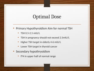 Management and approach of Hypothyroidism simplified | PPTX | Thyroid ...