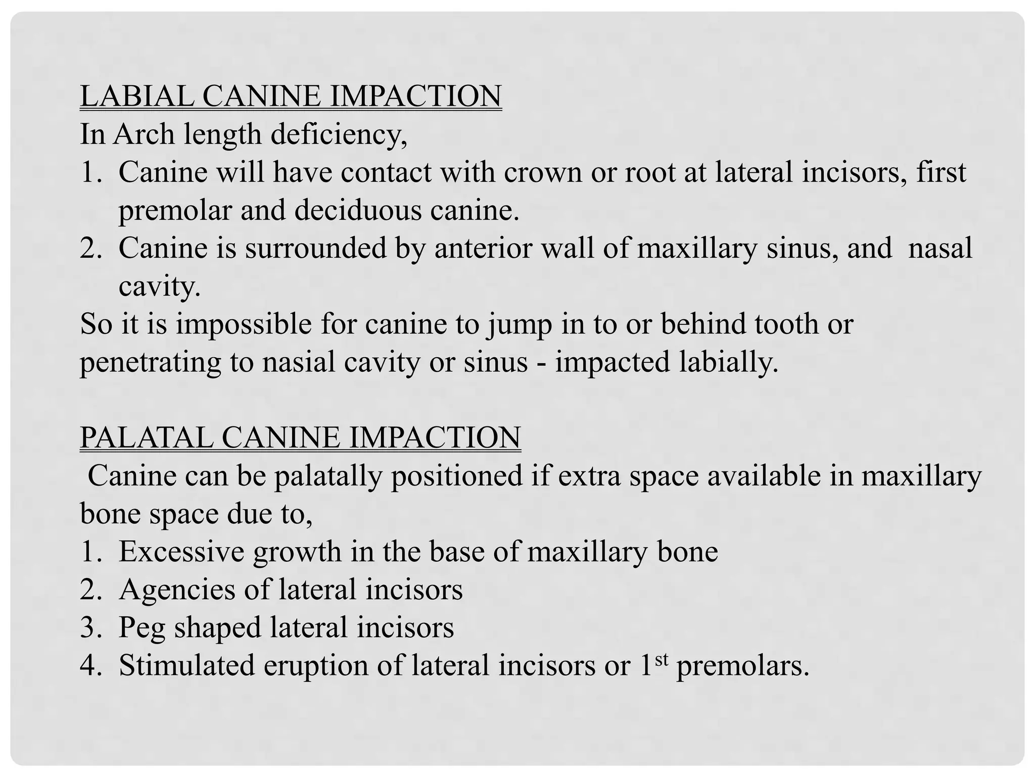 Management of impacted canines | PPTX