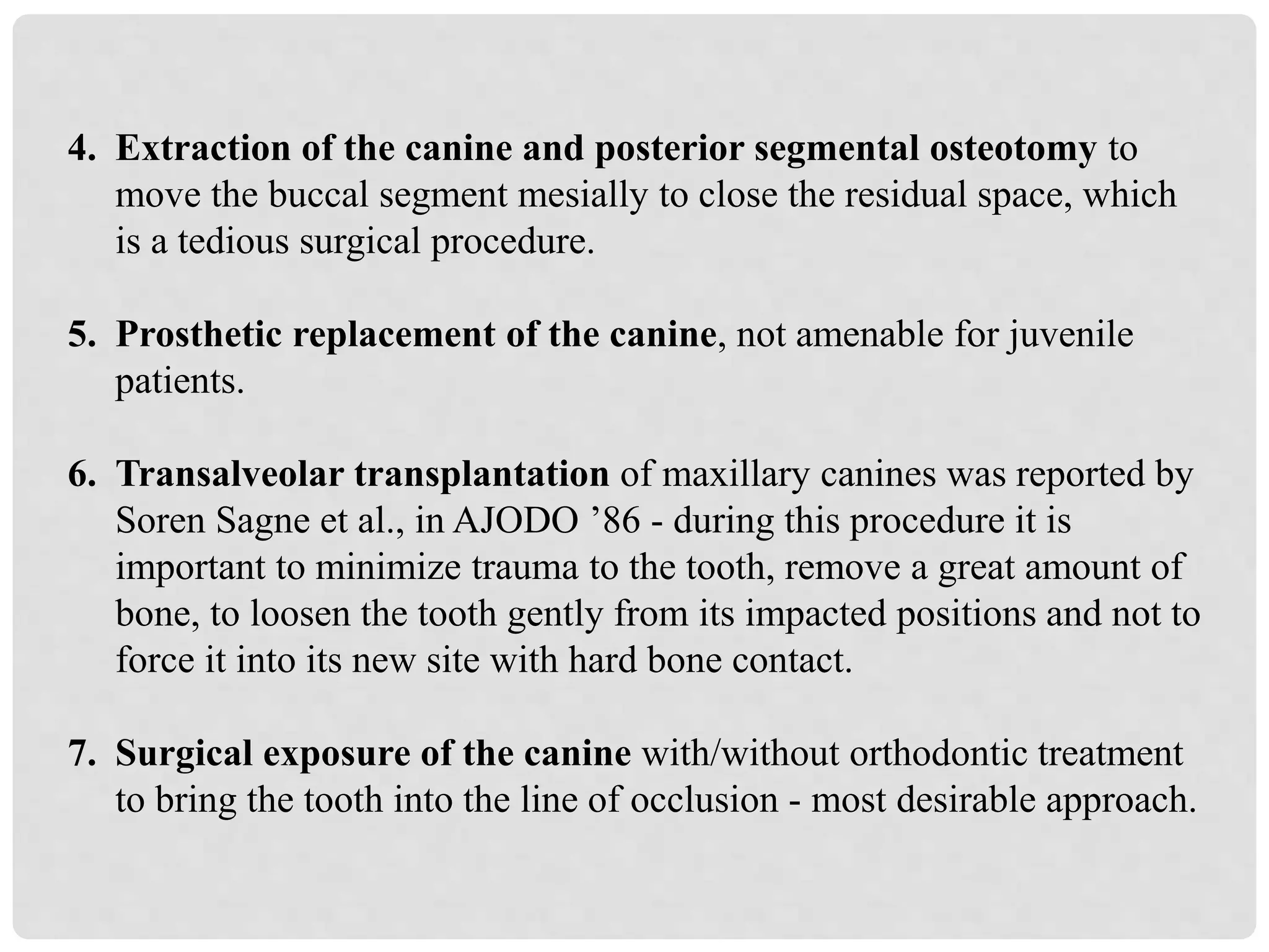 Management of impacted canines | PPTX