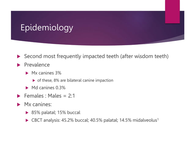 Management of impacted canines 2.pptx | Free Download