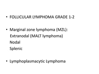 Indolent lymphoma-Management | PPTX