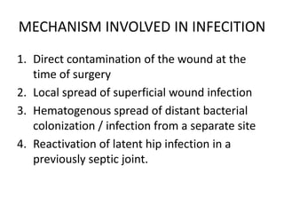 Management of infected total hip replacement | PPTX