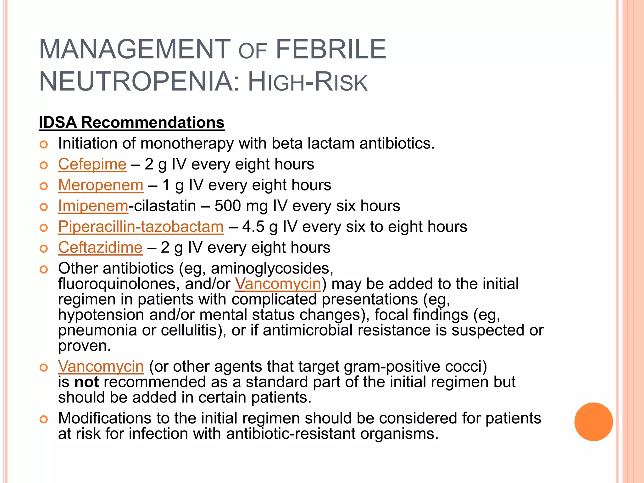Management of infections in immunocompromised patients | PPTX
