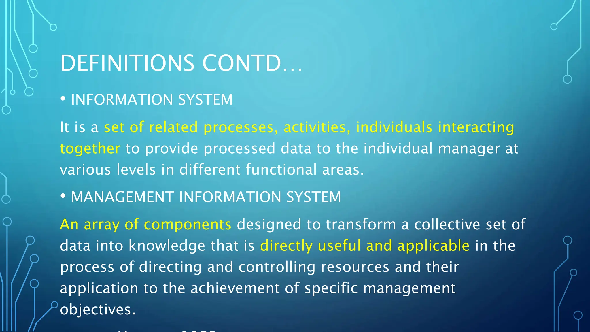 Management of information and evaluation system | PPTX