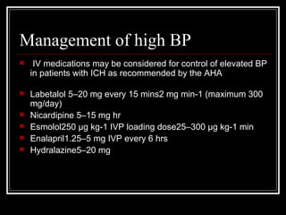 Management Of Intracranial Hemorrhages | PPT