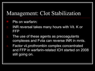Management Of Intracranial Hemorrhages | PPT