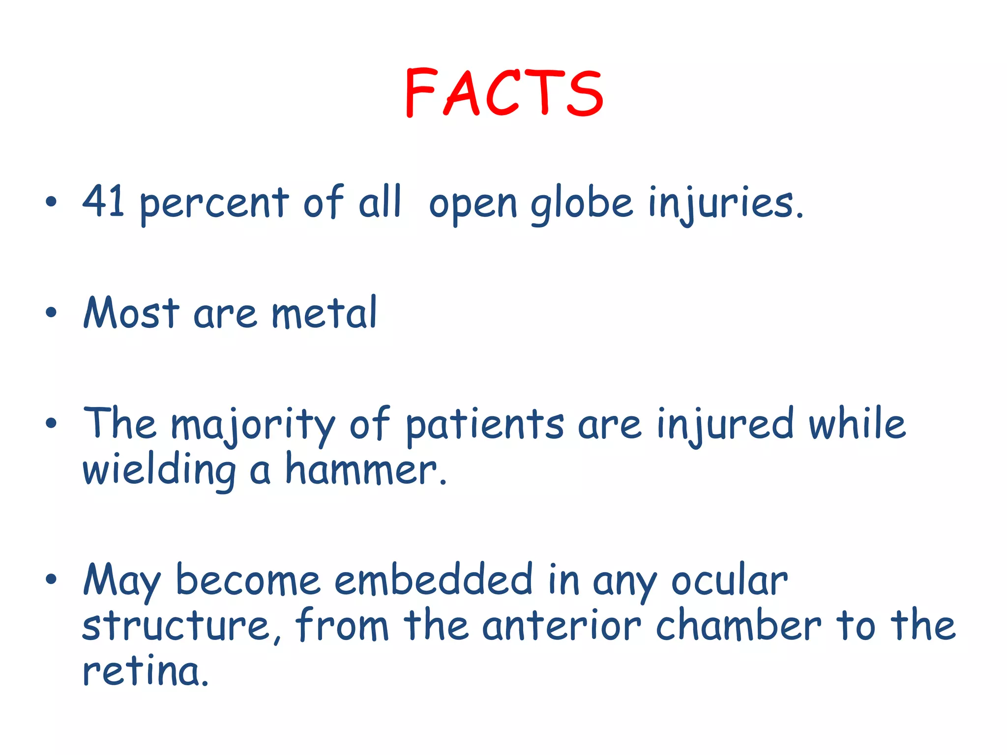 Management of intra ocular foreign body | PPTX