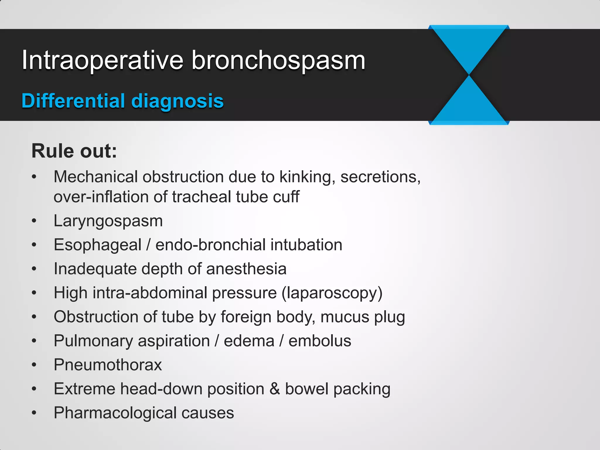 Management of intraoperative bronchospasm | PDF