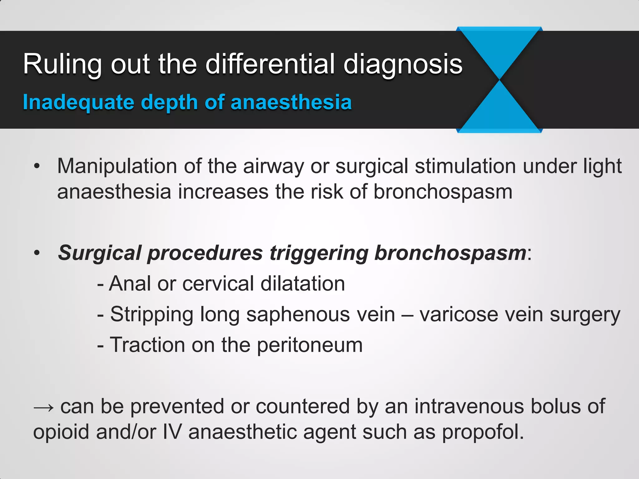 Management of intraoperative bronchospasm | PDF
